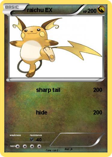 Pokémon raichu EX 154 154 - sharp tail - My Pokemon Card