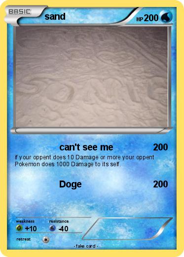 Pokémon sand 152 152 - can't see me - My Pokemon Card