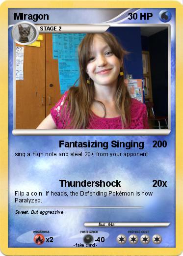 Pokémon Miragon 1 1 - Fantasizing Singing - My Pokemon Card