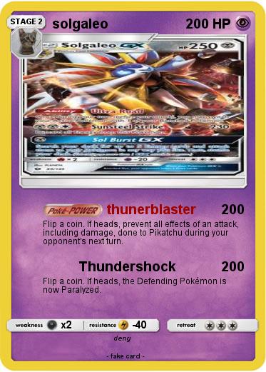 Pokémon solgaleo 812 812 - thunerblaster - My Pokemon Card