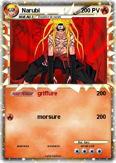 Pokémon Narubi 4 4 - griffure - Ma carte Pokémon