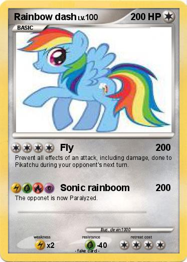 Pokémon Rainbow dash 930 930 - Fly - My Pokemon Card