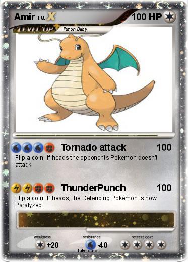 Pokémon Amir 60 60 - Tornado attack - My Pokemon Card