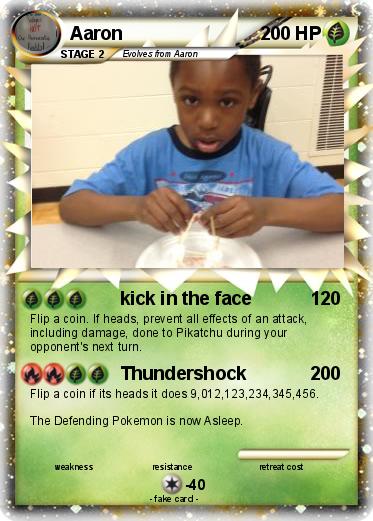 Pokémon Aaron 334 334 - kick in the face - My Pokemon Card