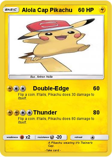 Pokémon Alola Cap Pikachu 3 3 - Double-Edge - My Pokemon Card