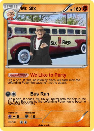 Pokémon Mr Six 6 6 - We Like to Party - My Pokemon Card