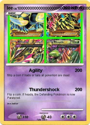 Pokémon lee 310 310 - Agility - My Pokemon Card