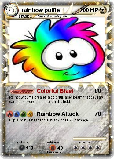 Pokémon rainbow puffle 22 22 - Colorful Blast - My Pokemon Card