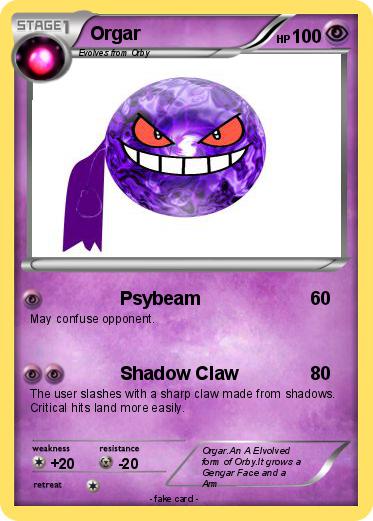 Pokémon Orgar - Psybeam - My Pokemon Card