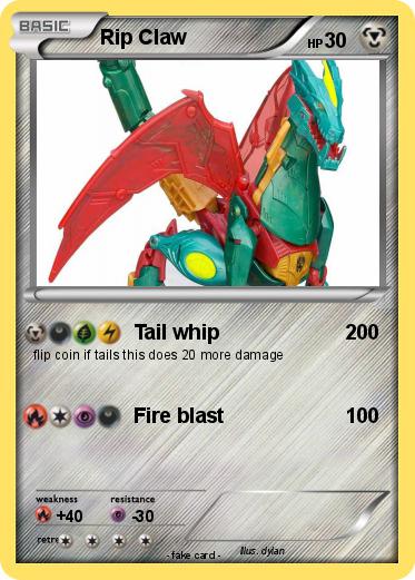 Pokémon Rip Claw - Tail whip - My Pokemon Card