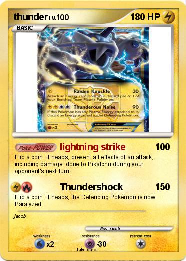 Pokémon thunder 1059 1059 - lightning strike - My Pokemon Card