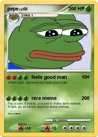 Pokémon pepe 169 169 - feels good man - My Pokemon Card