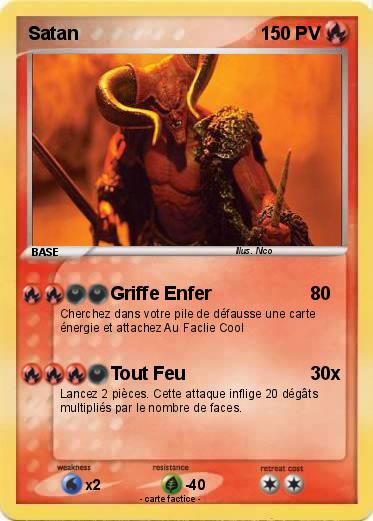 Pokémon Satan 270 270 - Griffe Enfer - Ma carte Pokémon