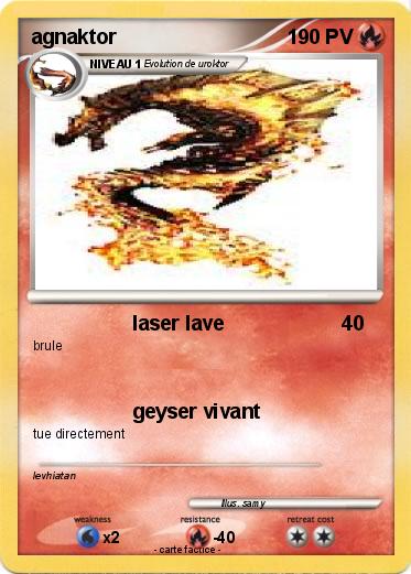 Pokémon agnaktor 18 18 - laser lave - Ma carte Pokémon