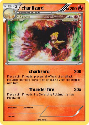 Pokémon char lizard 1 1 - charlizard - My Pokemon Card