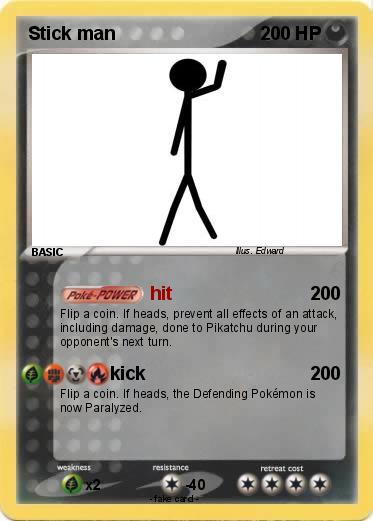 Pokémon Stick man 93 93 - hit - My Pokemon Card
