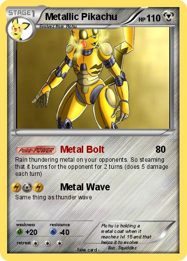 Pokémon Metallic Pikachu - Metal Bolt - My Pokemon Card