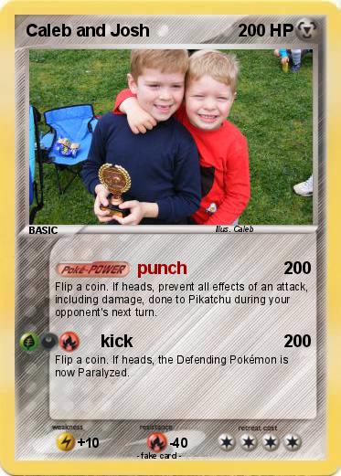 Pokémon Caleb and Josh - punch - My Pokemon Card