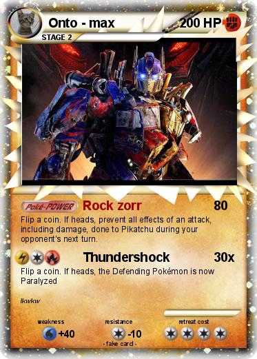 Pokémon Onto max - Rock zorr - My Pokemon Card