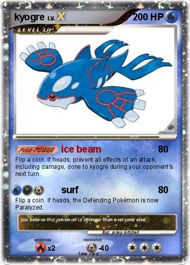 Pokémon kyogre 1228 1228 - ice beam - My Pokemon Card