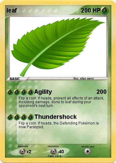 Pokémon leaf 348 348 - Agility - My Pokemon Card