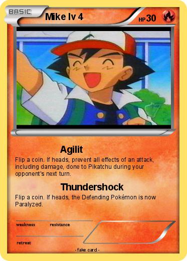 Pokémon Mike lv 4 4 - Agilit - My Pokemon Card