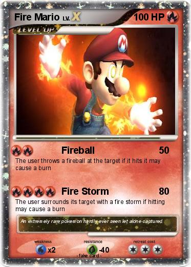 Pokémon Fire Mario 314 314 - Fireball - My Pokemon Card
