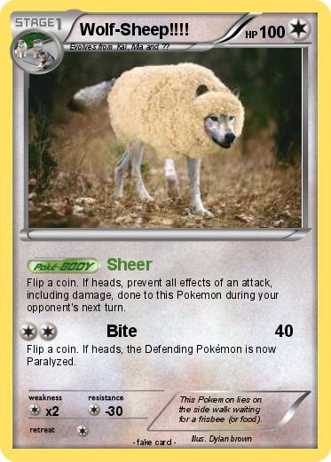 Pokémon Wolf Sheep - Sheer - My Pokemon Card