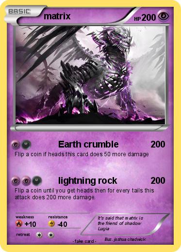 Pokémon matrix 67 67 - Earth crumble - My Pokemon Card