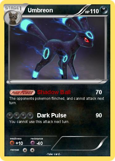 Pokémon Umbreon 1545 1545 - Shadow Ball - My Pokemon Card