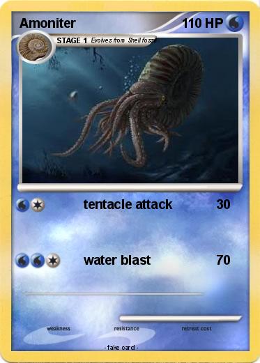 Pokémon Amoniter - tentacle attack - My Pokemon Card