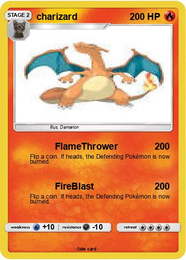 Pokémon charizard 12168 12168 - FlameThrower - My Pokemon Card
