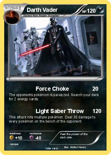 Pokémon Darth Vader 1319 1319 - Force Choke - My Pokemon Card