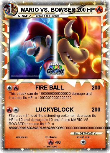 Pokémon MARIO VS BOWSER 20 20 - FIRE BALL - My Pokemon Card