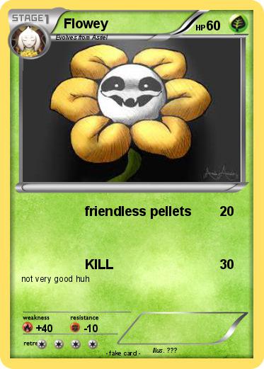 Pokémon Flowey 253 253 - friendless pellets - My Pokemon Card