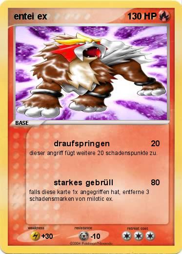 Pokémon entei ex 13 13 - draufspringen - My Pokemon Card