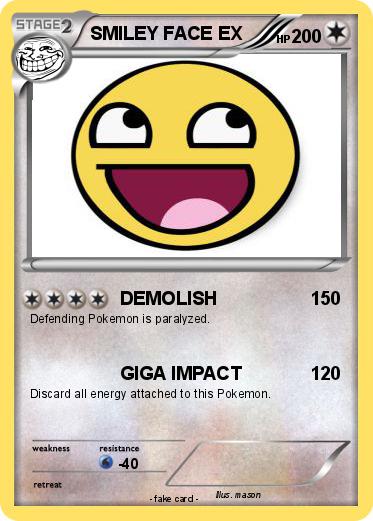 Pokémon SMILEY FACE EX 3 3 - DEMOLISH - My Pokemon Card