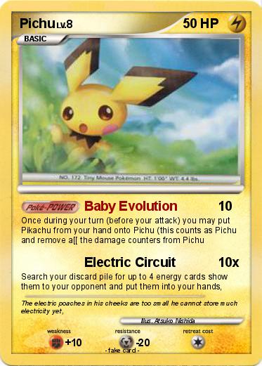 Pokémon Pichu 2507 2507 - Baby Evolution - My Pokemon Card