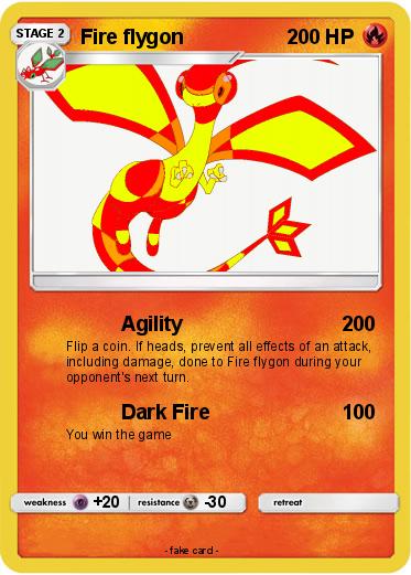 Pokémon Fire flygon - Agility - My Pokemon Card