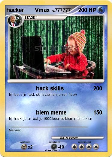 Pokémon hacker Vmax - hack skills - My Pokemon Card