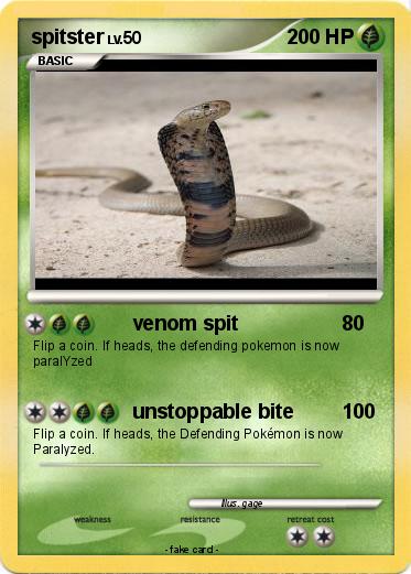 Pokémon spitster - venom spit - My Pokemon Card