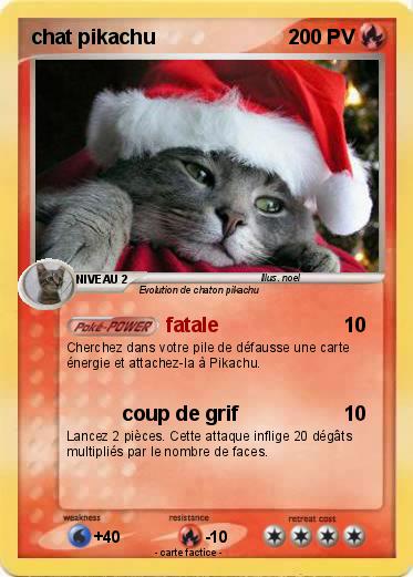Pokémon chat pikachu 18 18 - fatale - Ma carte Pokémon