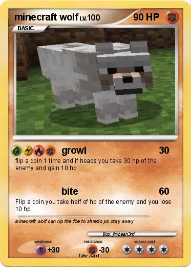 Pokémon minecraft wolf 7 7 - growl - My Pokemon Card