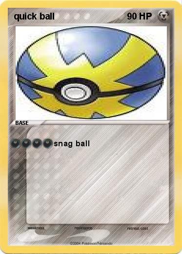 Pokémon quick ball - snag ball - My Pokemon Card