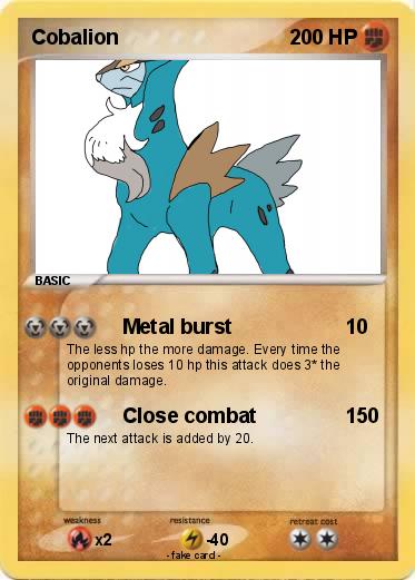 Pokémon Cobalion 237 237 - Metal burst - My Pokemon Card