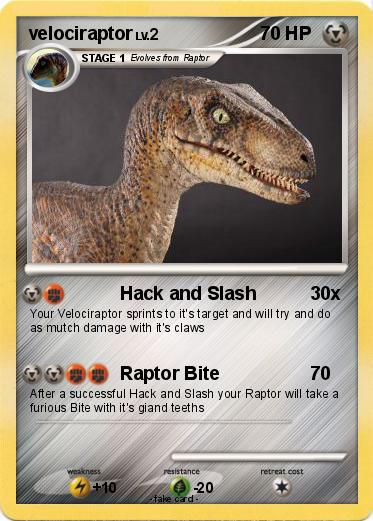 Pokémon velociraptor 218 218 - Hack and Slash - My Pokemon Card