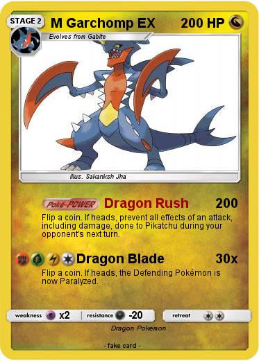 Pokémon M Garchomp EX 27 27 - Dragon Rush - My Pokemon Card