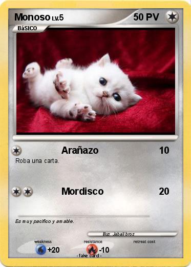 Pokémon Monoso - Arañazo - Mi carta pokémon