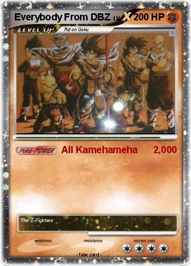 Pokémon Everybody From DBZ - All Kamehameha 2,000 - My Pokemon Card
