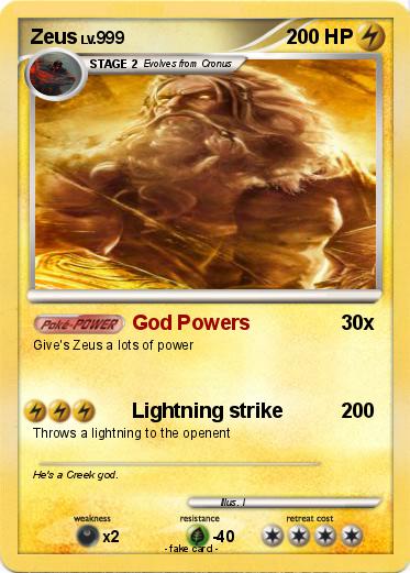 Pokémon Zeus 909 909 - God Powers - My Pokemon Card